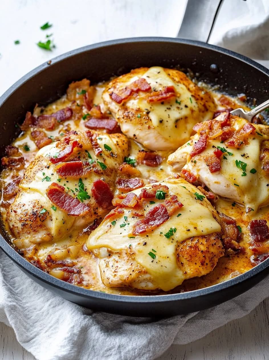“Golden Chicken Bake with Creamy Sauce, Bacon & Cheese” - Aboutbackpacks
